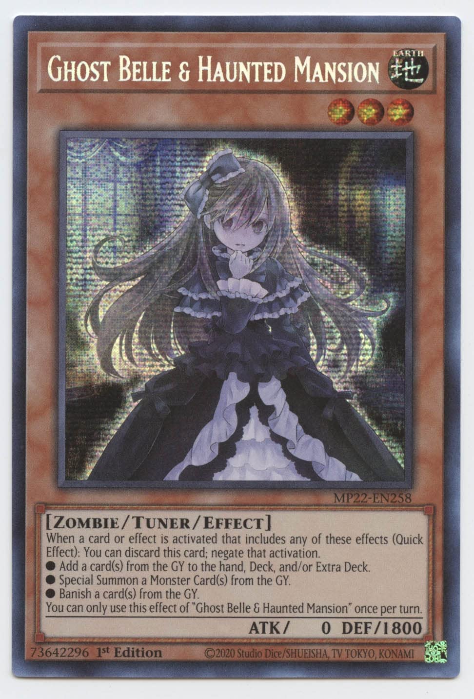 YU-GI-OH! Ghost Belle & Haunted Mansion - MP22-EN258 - Prismatic Secret Rare - 1st Edition