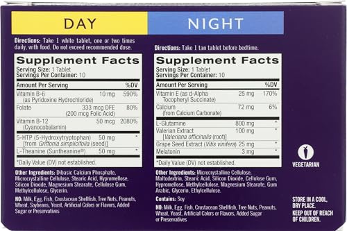 Natrol Stress and Anxiety Day and Night Tablets, 20 Count