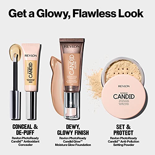 Revlon Liquid Foundation, Photo Ready Candid Glow Face Makeup for Sensitive and Dry Skin, Longwear Sheer-Medium Coverage with Natural Glow Finish, 240 Natural Beige, 0.75 Oz