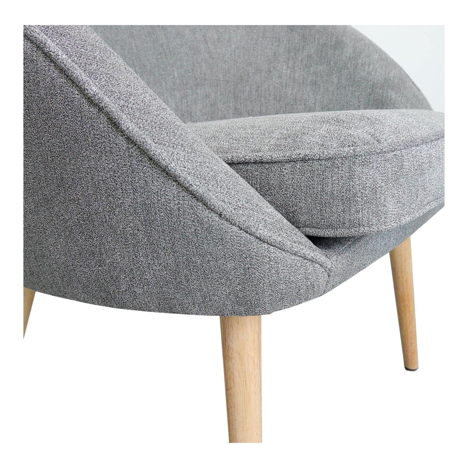 Moe's Home Collection Farah Contemporary Fabric Chair in Gray