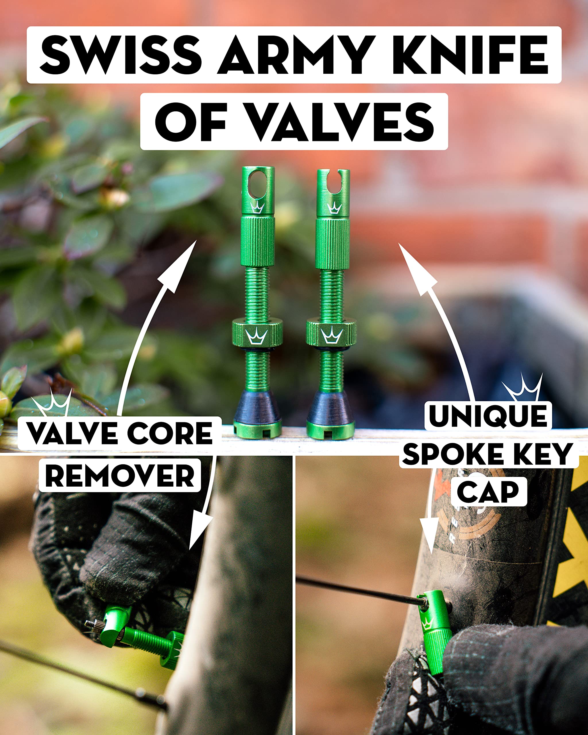 Peaty's x Chris King (MK2) Tubeless Valves, 42mm, Navy