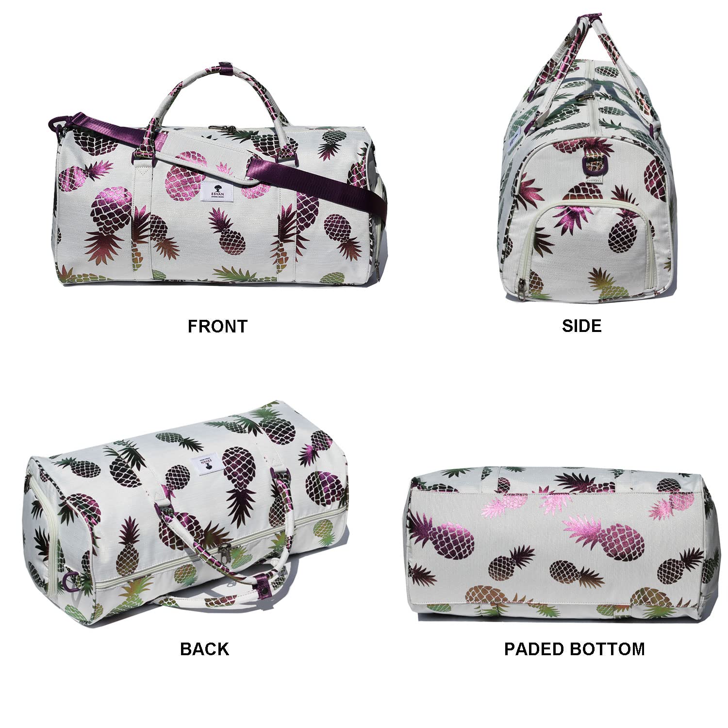 Original Floral Water Resistant Duffel Bag Gym bag Weekender Travel Bag for Gym Beach Daily Bags