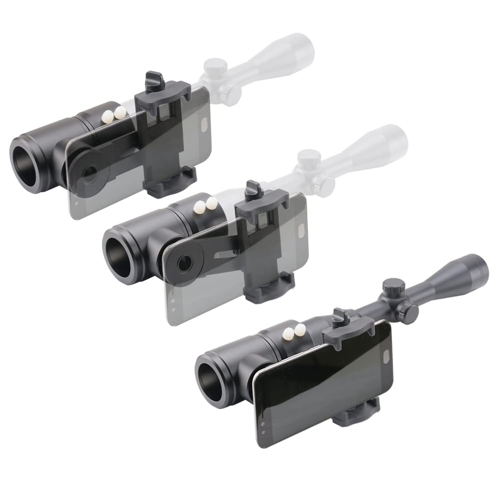 Starboosa Rifle Scope Mount Camera Adapter - Smartphone Camera Adapter for Hunting & Birding -90 Degree Angle - Dual Angles for Sighting and Aiming - Outdoor Shooting
