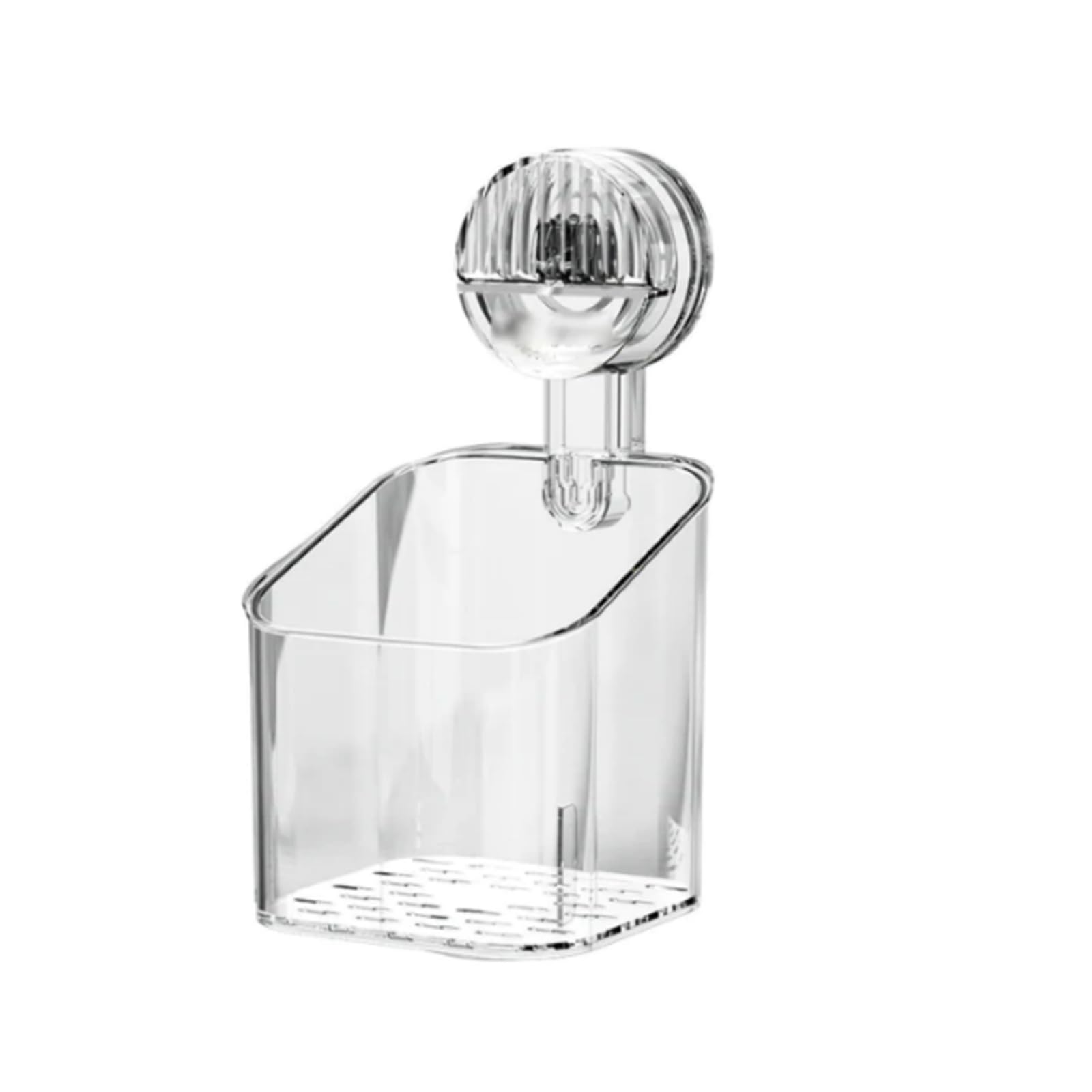 NURZIY Durable Shower Organizer, Bathroom No Punch Suction Cup Wall Mounted Cosmetic Storage Rack, Wash Thing Storage Box (Silver,Small)