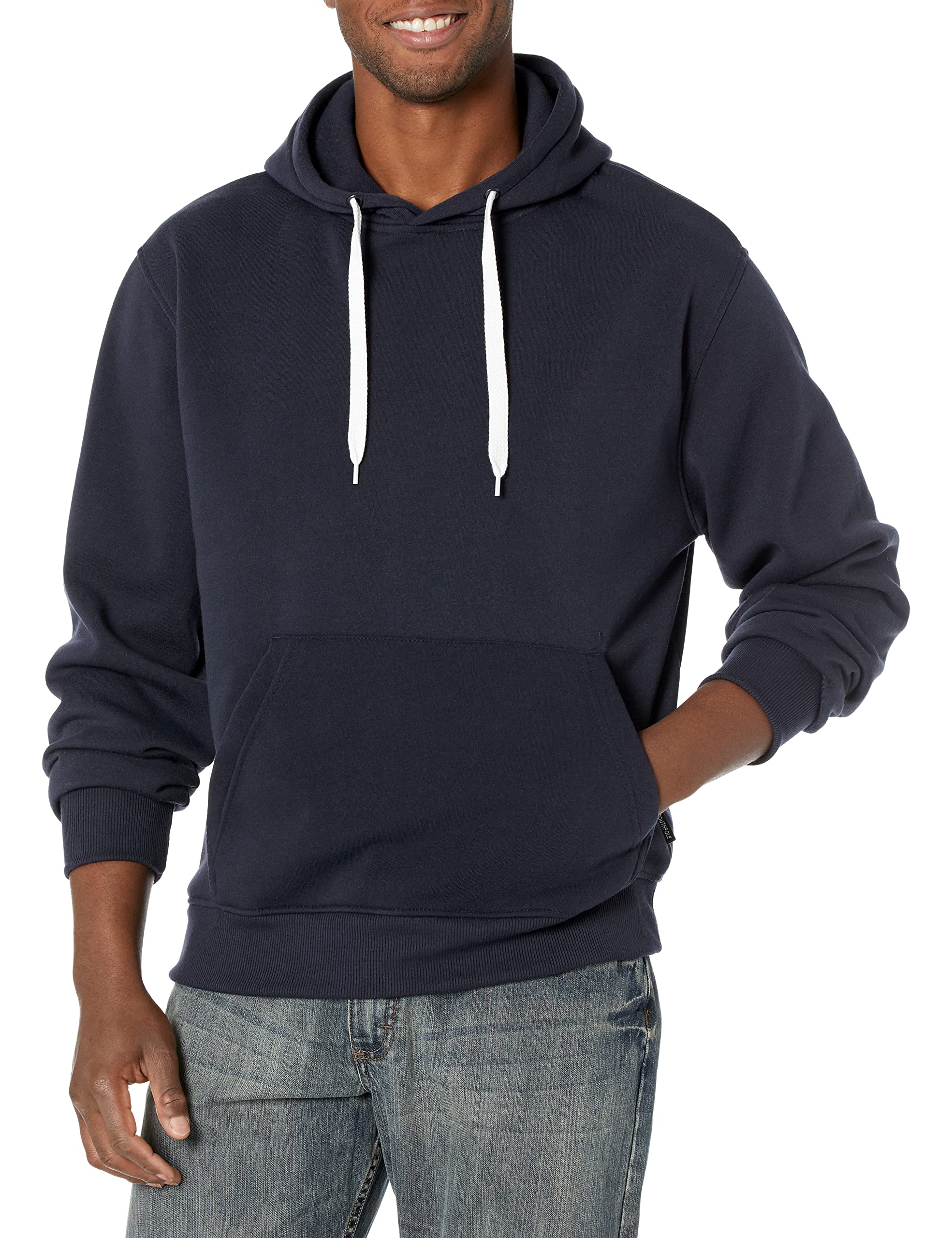 Southpole Men's Basic Fleece Hoodie Sweatshirts-Pullover & Zip Up, Black, 4X-Large