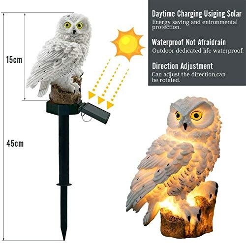 Owl Solar Light 4pcs, Owl Shape Light LED Solar Garden Light Lawn Lamp Waterproof Outdoor Lighting Night Light Decorative Home Garden