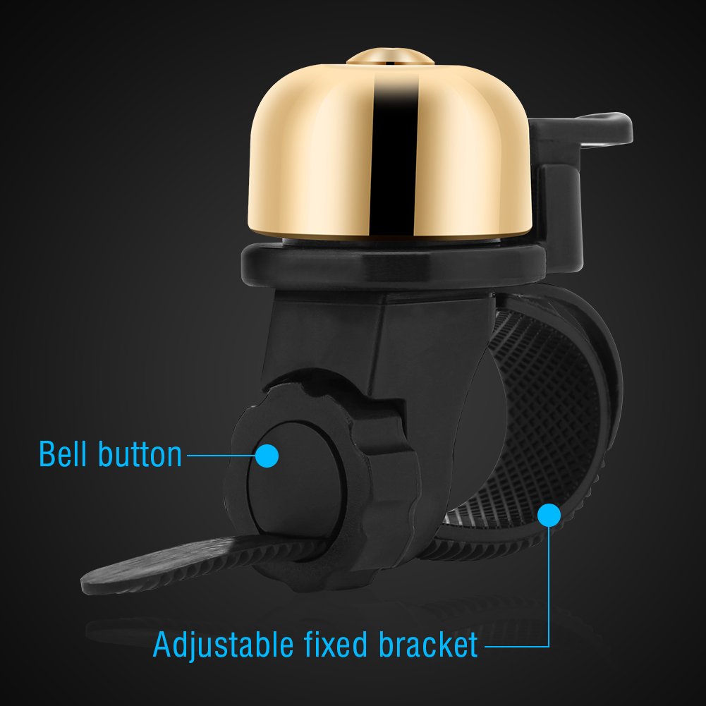 Owlike Brass Vintage Bicycle Bell, Loud Horn Black Mountain Bike Ringer Bell for Kids and Adults