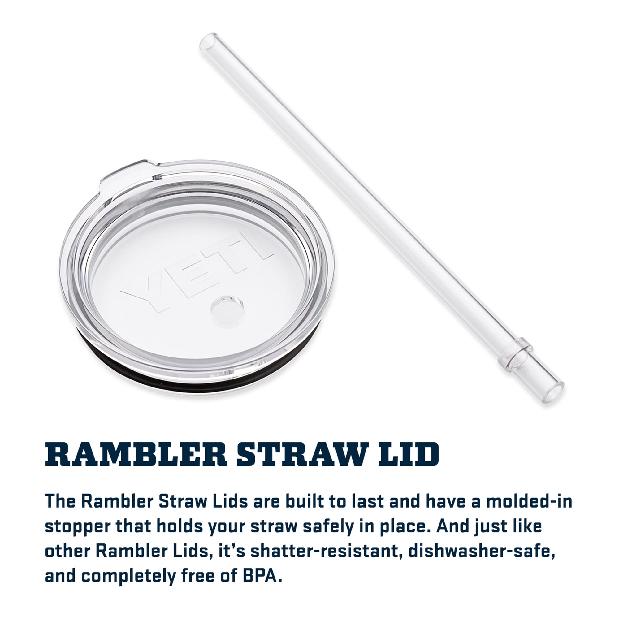 YETI Rambler 35 oz Straw Mug, Vacuum Insulated, Stainless Steel, White