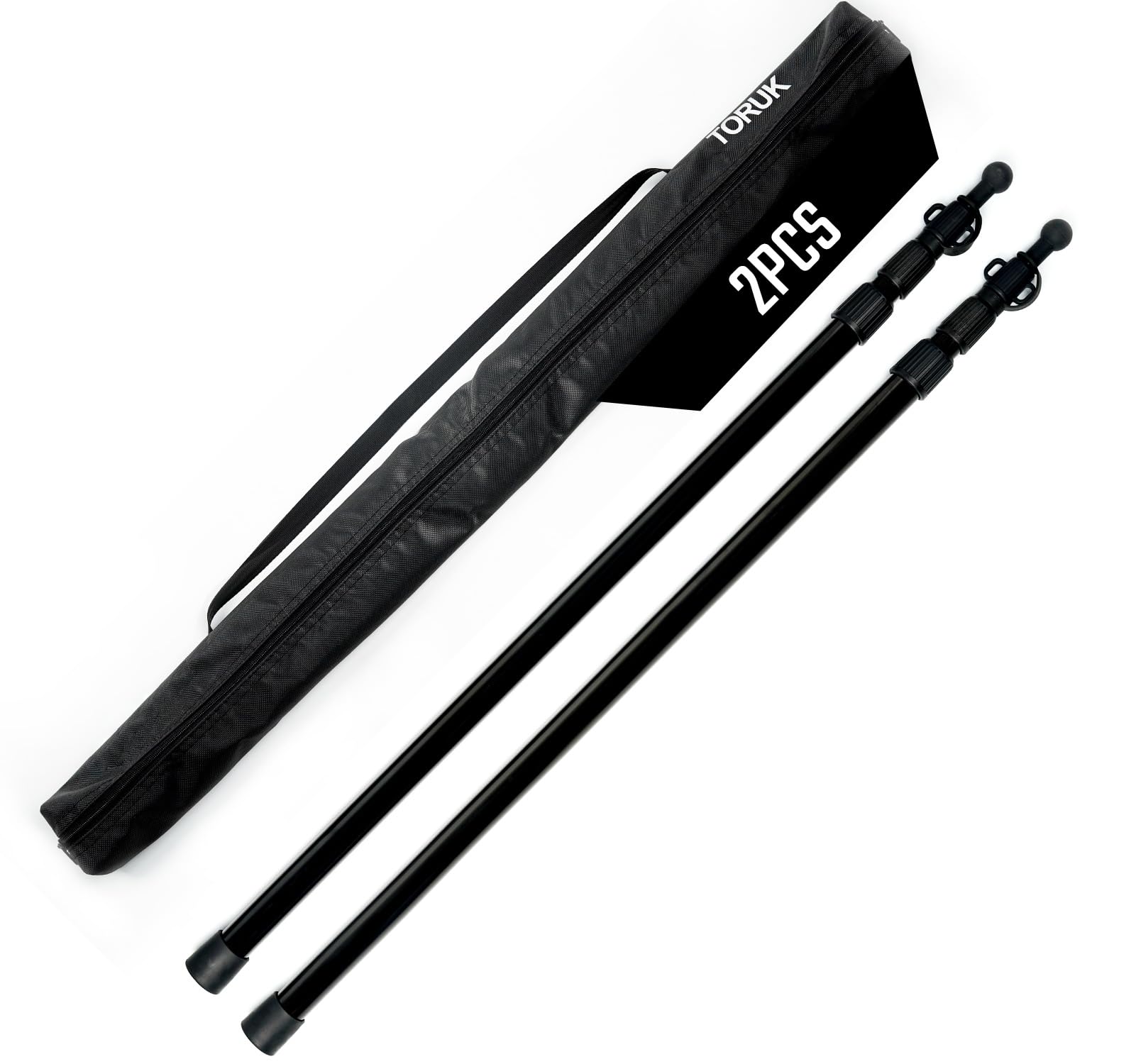 TORUK Aluminum Tarp Poles | 94.5" Adjustable Camping Tent Poles | Lightweight Shade Pole for Canopy Awning Shelter Backpacking Hiking
