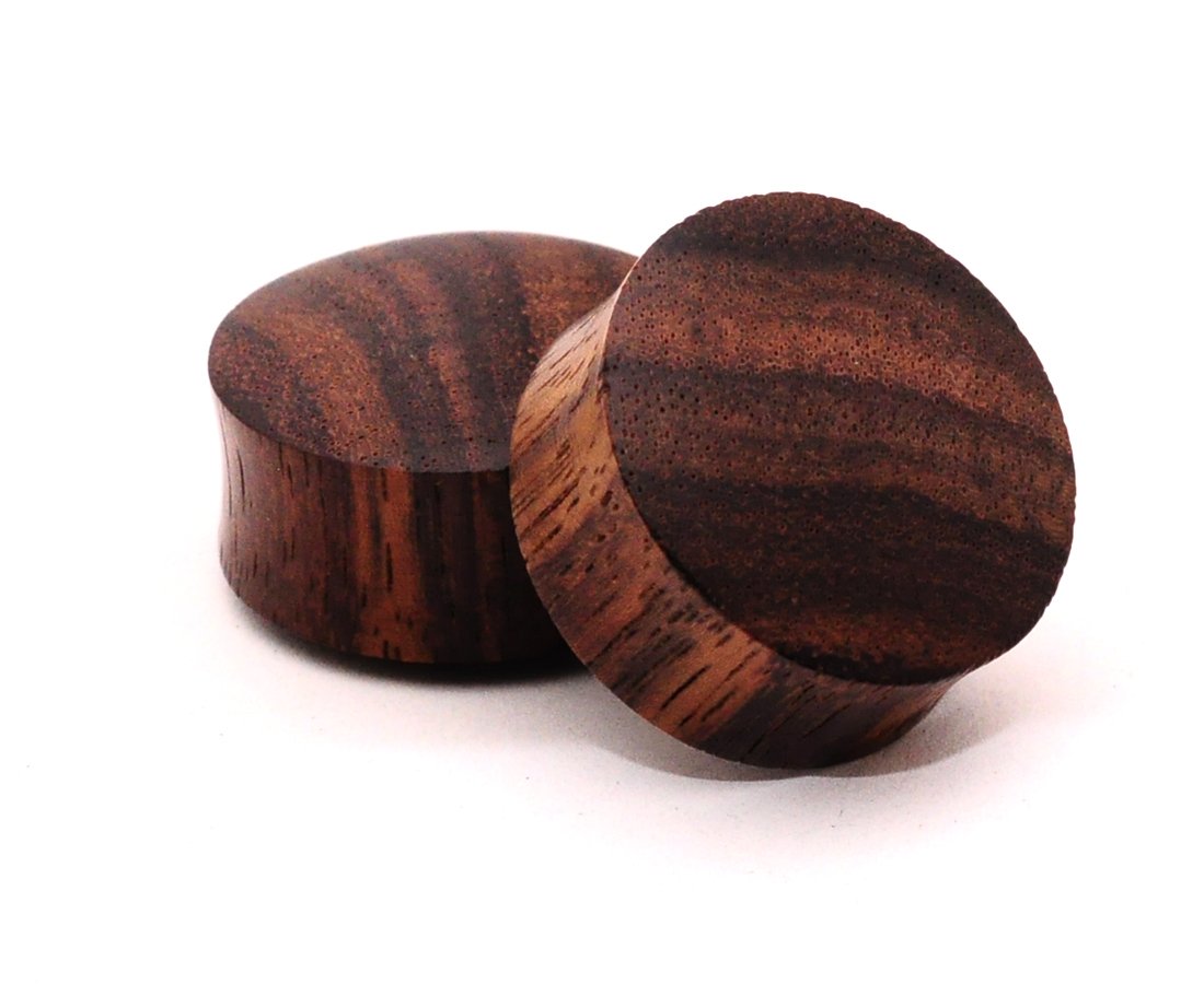 Mystic Metals Body Jewelry Pair of Sono Wood Plugs - 1 1/8β - 28mm - Sold As a Pair
