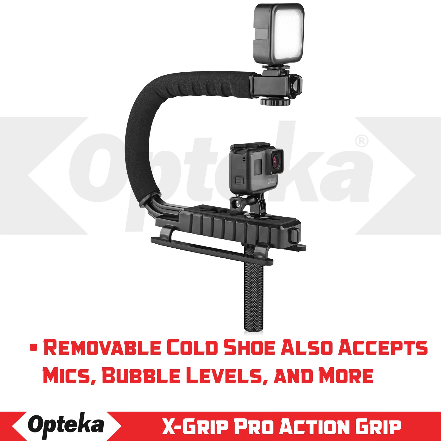 Opteka X-Grip VLH-MOD Professional Stabilizing Handle for GoPro Action Cameras (Black)