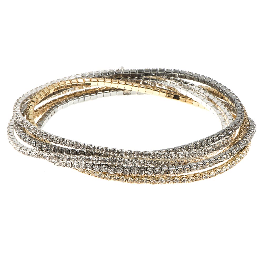 NINE WEST Classics Women's Box Multi Row Stretch Bracelet, Boxed