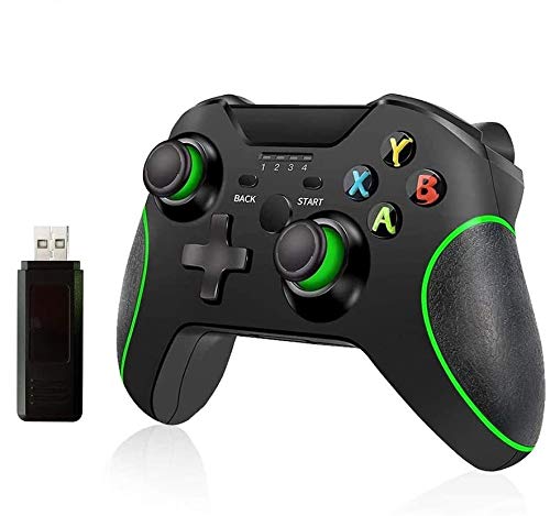 RIBOXIN Xbox Wireless Controller PC Game Controller 2.4GHZ Wireless Game Controller Compatible with Xbox One/One S/One X and PC with Built-in Dual Vibration No Audio jack