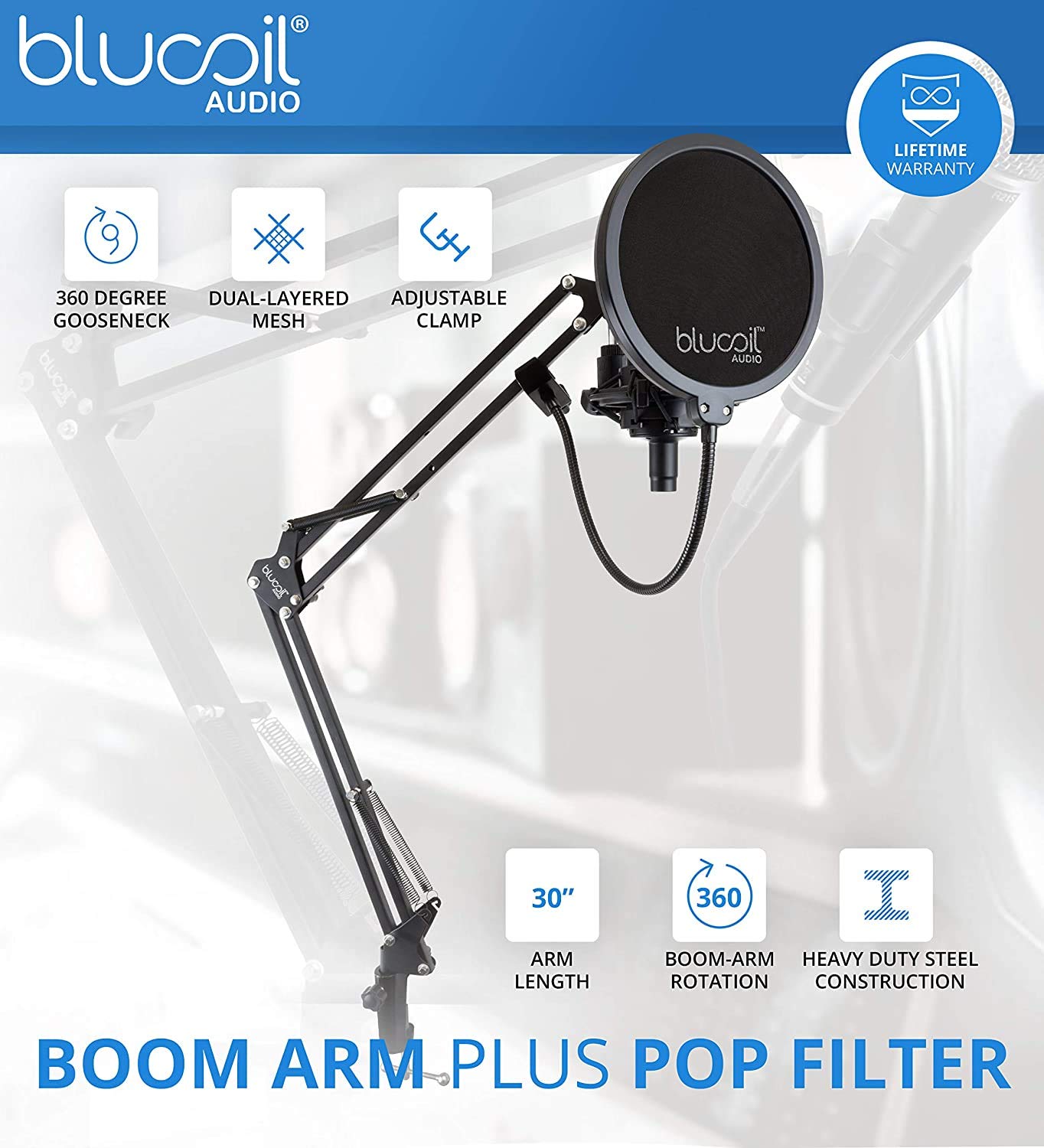 PreSonus AudioBox USB 96 Audio Interface 25th Anniversary Edition for Mac and Windows Bundle with MXL 770 Cardioid Condenser Microphone, Blucoil Boom Arm Plus Pop Filter, and 10-FT Balanced XLR Cable
