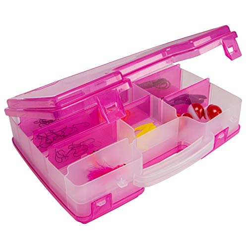 Plano Lets Fish Satchel Tackle Box, Includes 70 Piece Starter Tackle Kit, Magenta Pink, One Size, PLAMS7154