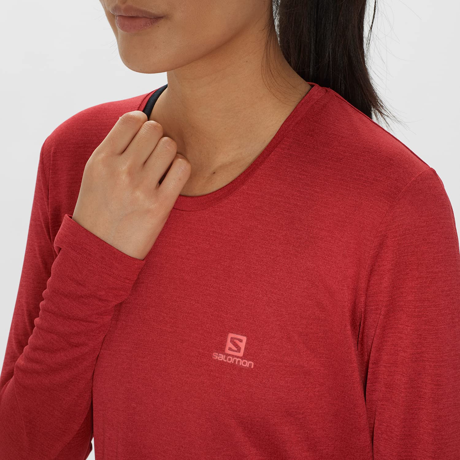 Salomon Women's Standard Agile LS TEE W, Chili Pepper, XL