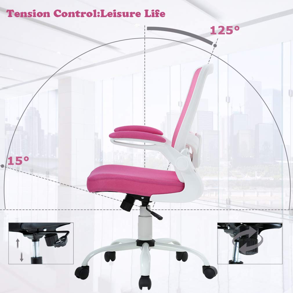 Office Chair Desk Chair Mesh Computer Chair Ergonomic Executive Swivel Rolling Chair Computer Stool with Lumbar Support (Blue)