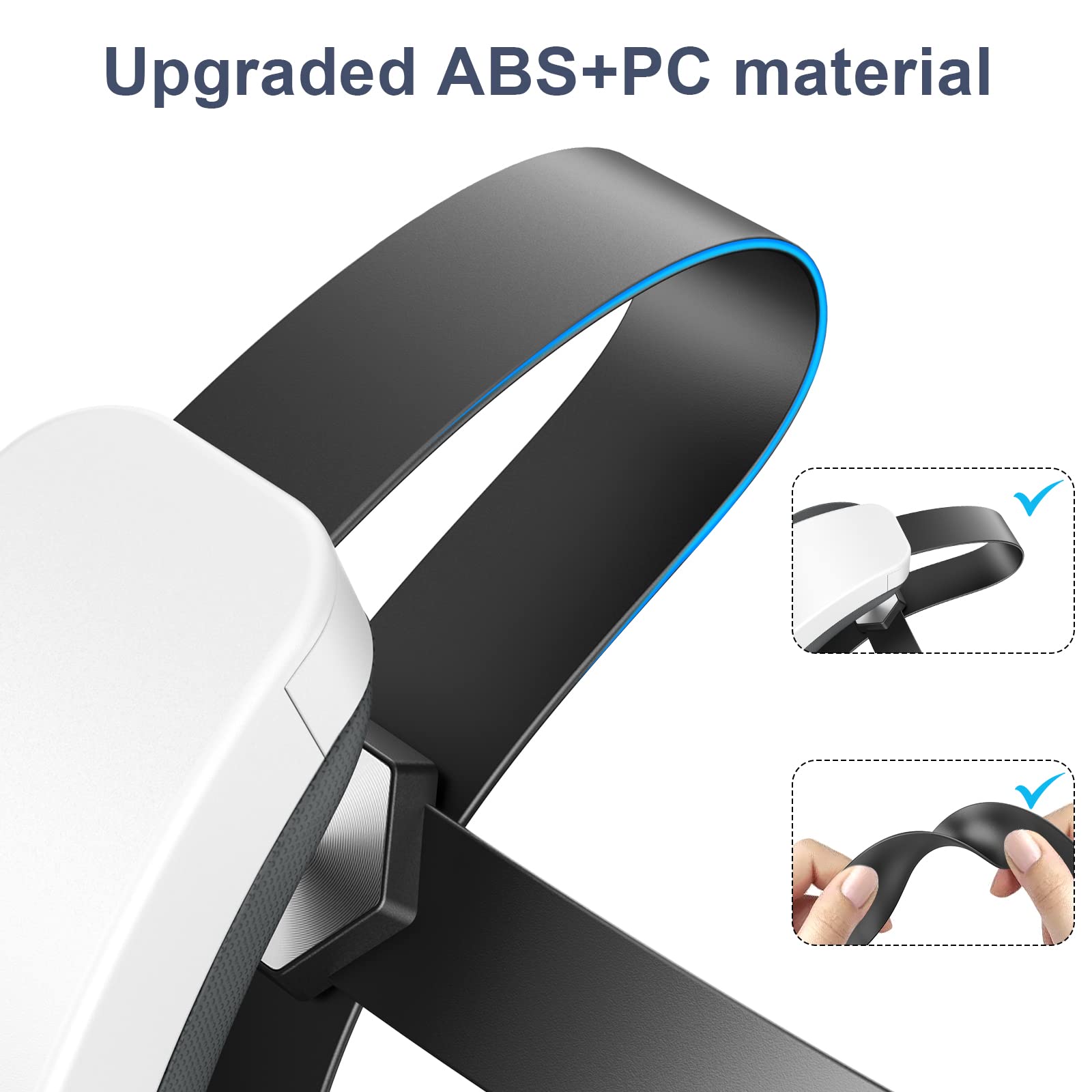 Vancle Head Strap for Oculus Quest 2, Lightweight Breathable Strap for Enhanced Support & Comfort in Oculus/Meta Quest 2 (Inclued Two Sets of Padding)