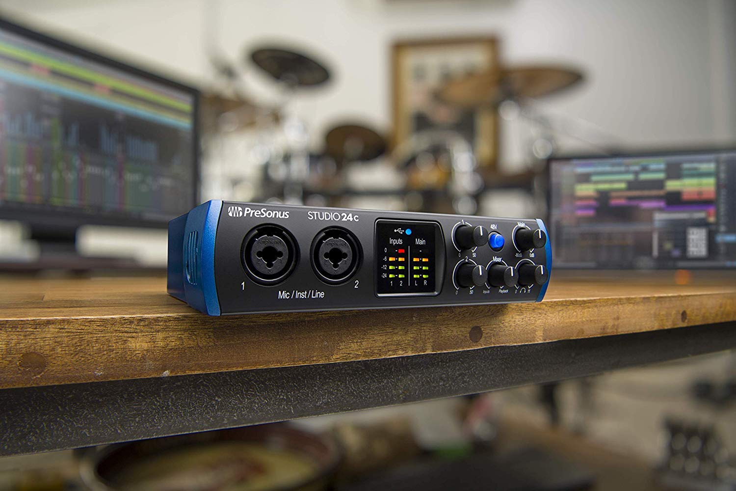 PreSonus Studio 24c 2x2 USB Type-C Audio/MIDI Interface Studio Bundle with Studio One Artist Software Pack