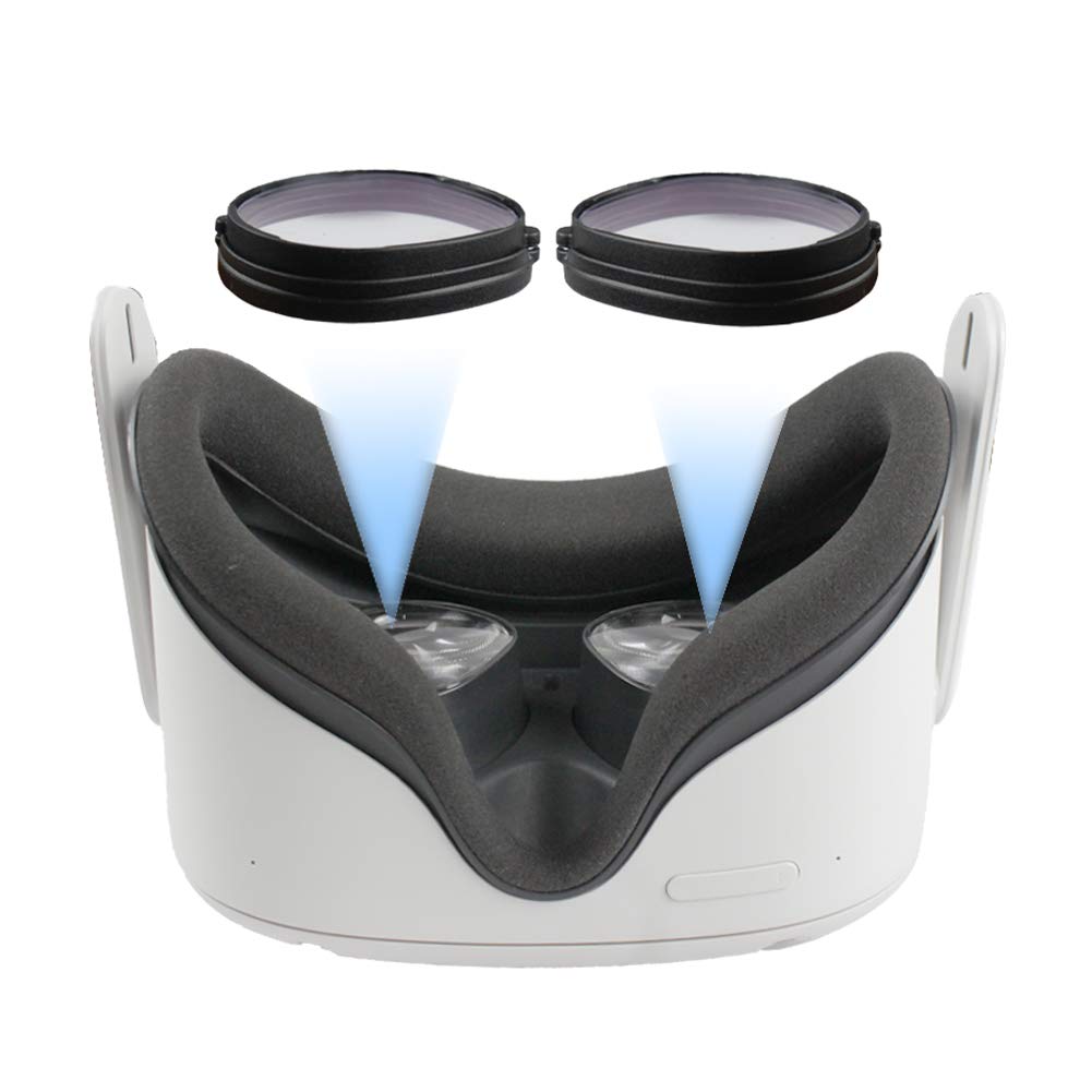 RV77 Anti-Blue Light Lens for Oculus Quest 2, Magnetic Eyeglasses Frame for Oculus Quest VR Headset, Relieve Fatigue Easy-to-Install Frame(Black)