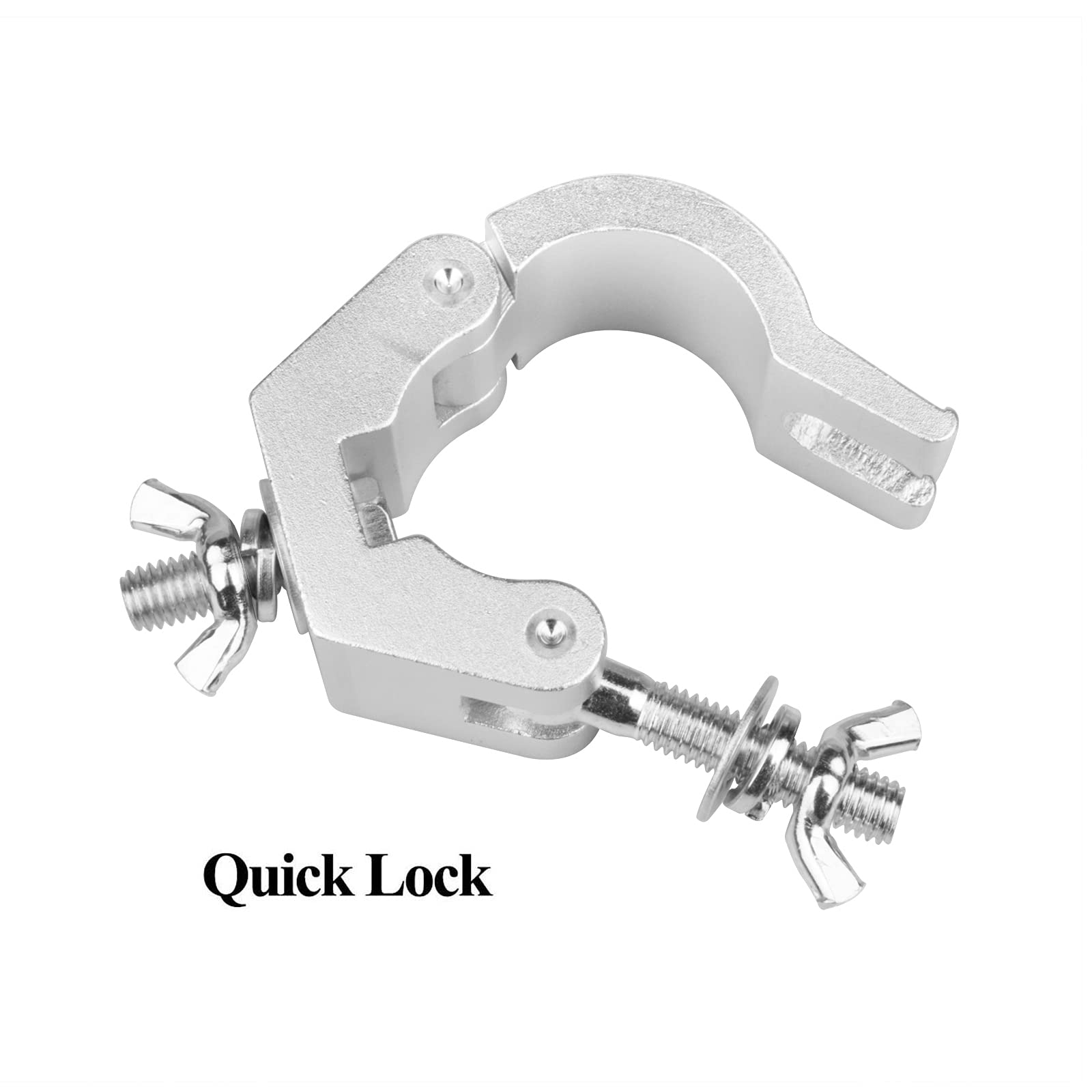 OTTFF 1-1/8 Inches Heavy Duty 220 lb Aluminum Truss Tube Clamps DJ Lighting Light O Clamps Hook Half Conical Coupler for Stage Moving Head Light Par Light Spotlight, 10 Pack