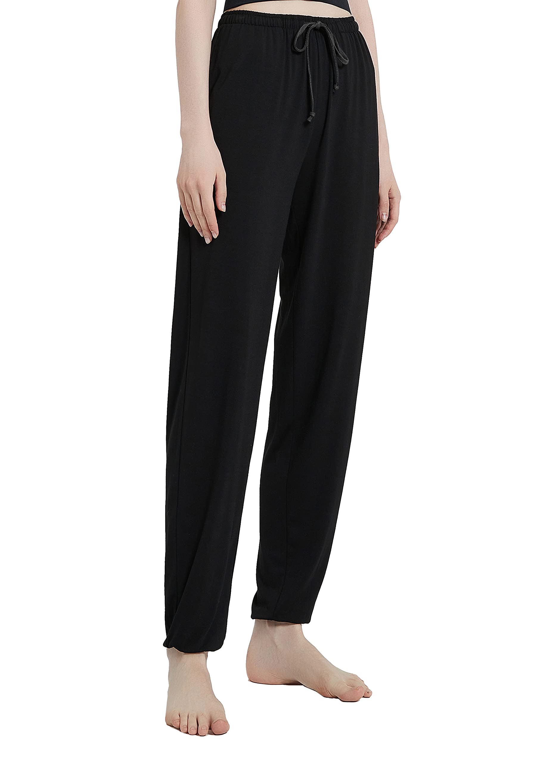 Urban CoCo Women's Loose Boho Yoga Pants Harem Pants Comfy Lounge Jogging Pants with Pockets (Black, M)