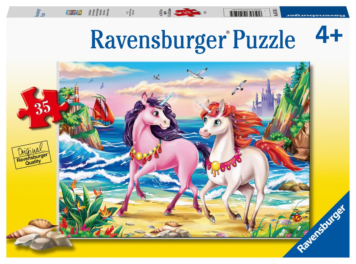 Ravensburger Beach Unicorns 35 Piece Jigsaw Puzzle for Kids - 05159 - Every Piece is Unique, Pieces Fit Together Perfectly