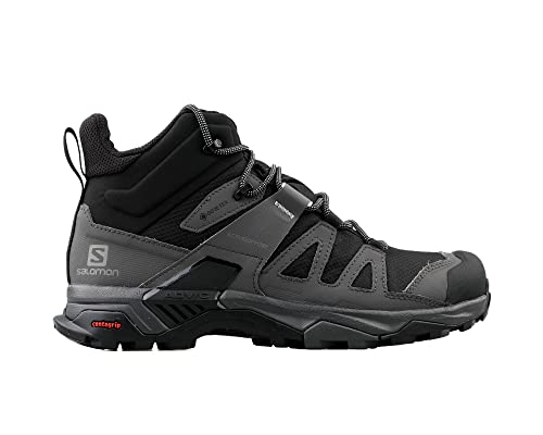 Salomon X Ultra 4 MID Gore-TEX Hiking Boots for Men, Green Gables/Black/Cumin, 12