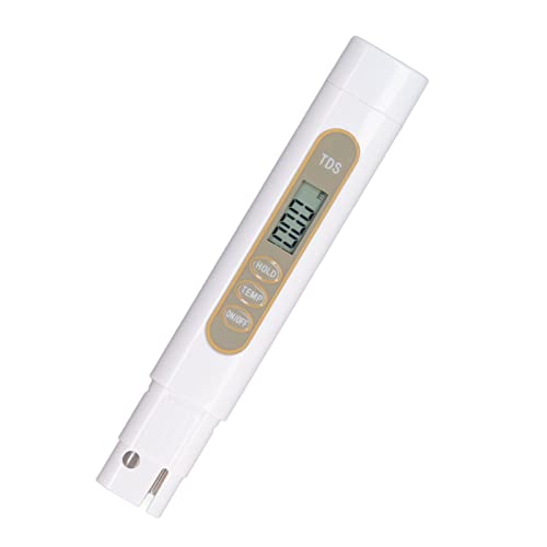 Water Tester, 0~99990ppm High Sensitivity Glass Electrode TDS Meter Alloy Probe 3 Keys with Backlit for Aquaculture
