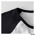 Printed Women's Joey Logano 22 Stock Car Racing Driver Top 3/4 Sleeve Raglan Tee Black