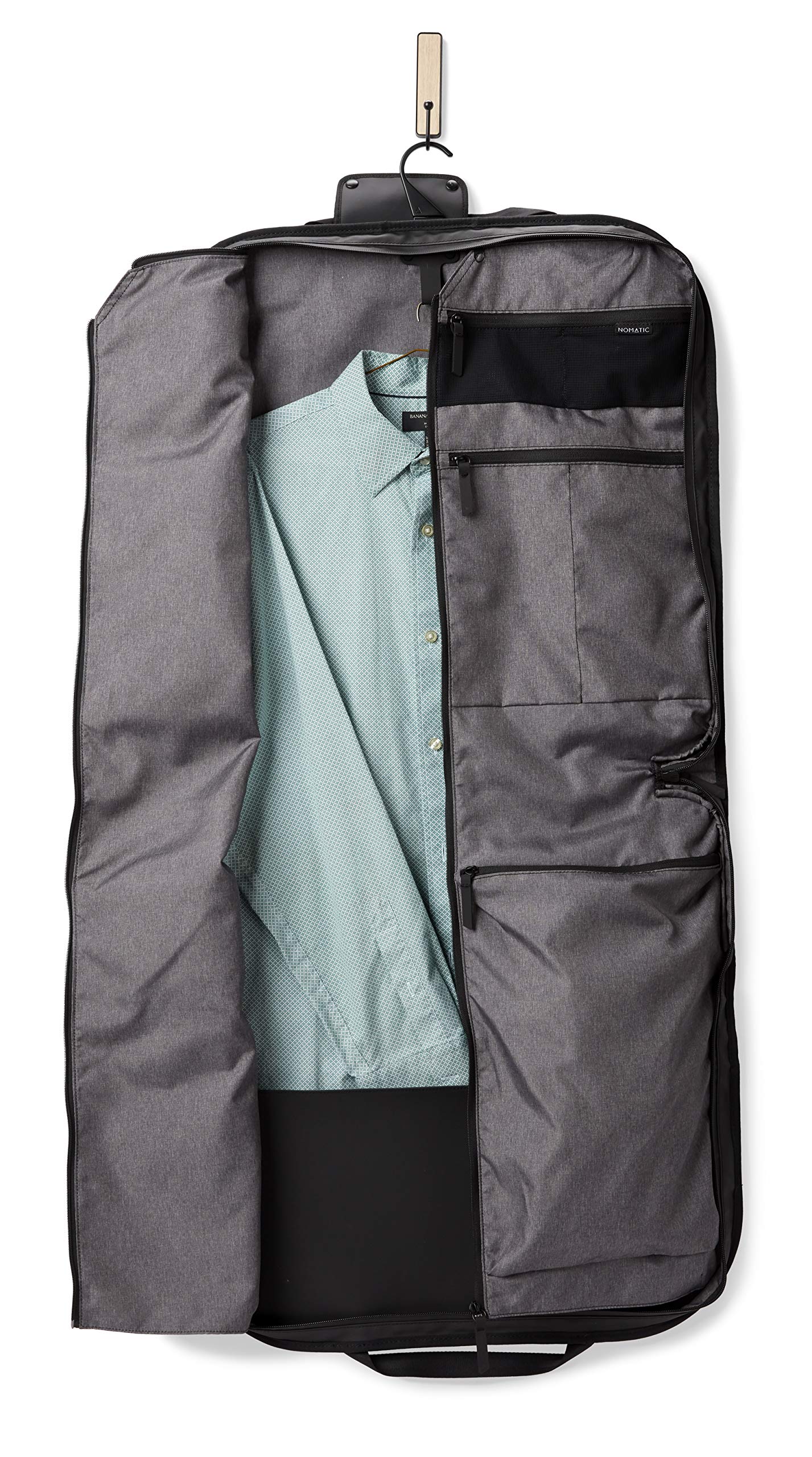 NOMATIC Garment Bag - Premium Black Nylon Garment Bag, Travel Hanging Luggage Garment Bag with Shoe Compartment, Holds Up To 3 Suits Plus Accessories, V2