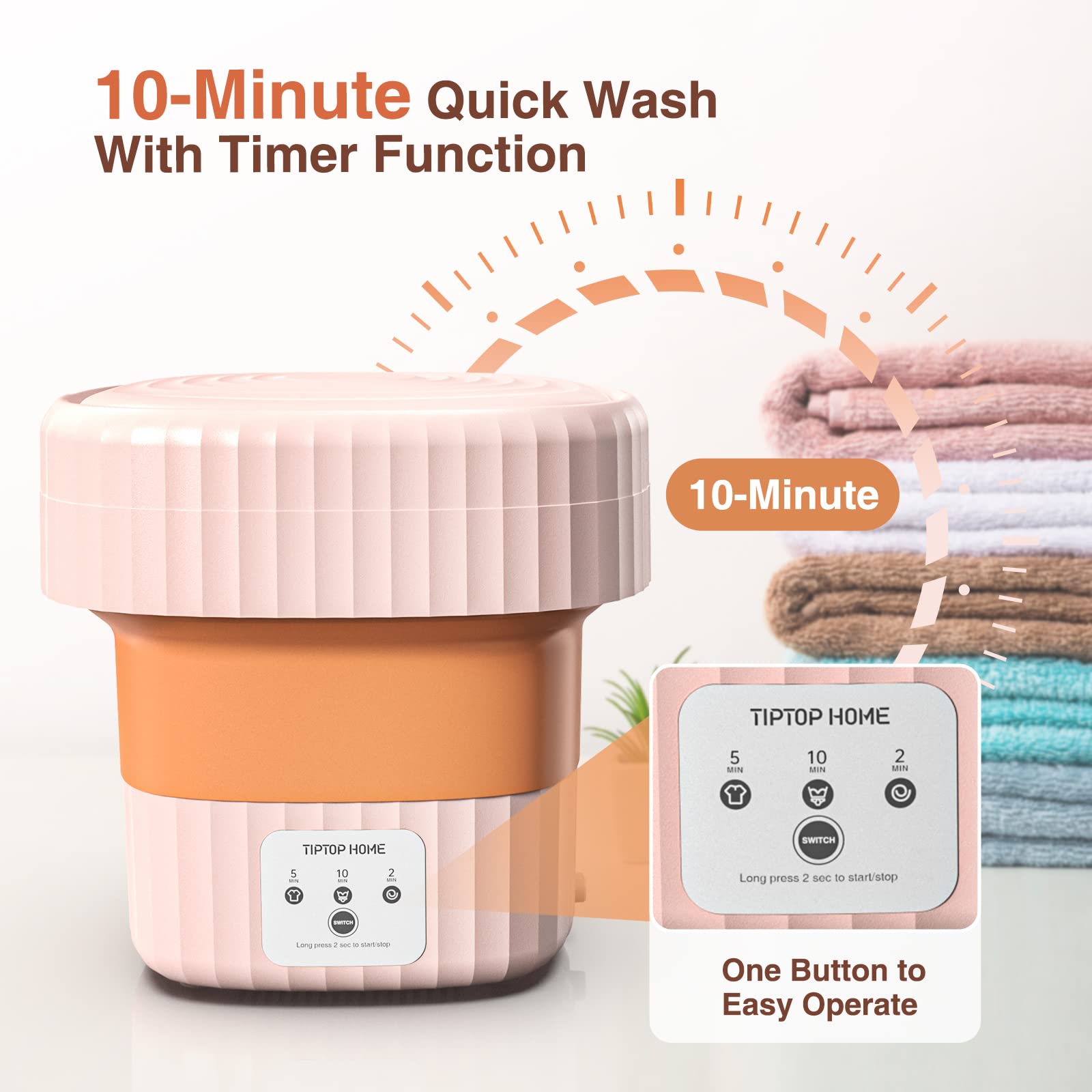 Portable Washing Machine, Mini Washing Machine Foldable Laundry Bucket,Portable Small Washer by for Socks Underwear or Small Items, Travel Business Trip or College Rooms