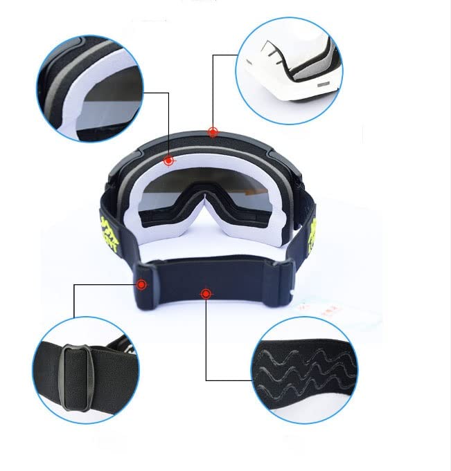 Sxdthy Ski Goggles, Snow Goggles with Thickened Sponge Pad & Adjustable Elastic Band for Men Women Adult (Color : Red)