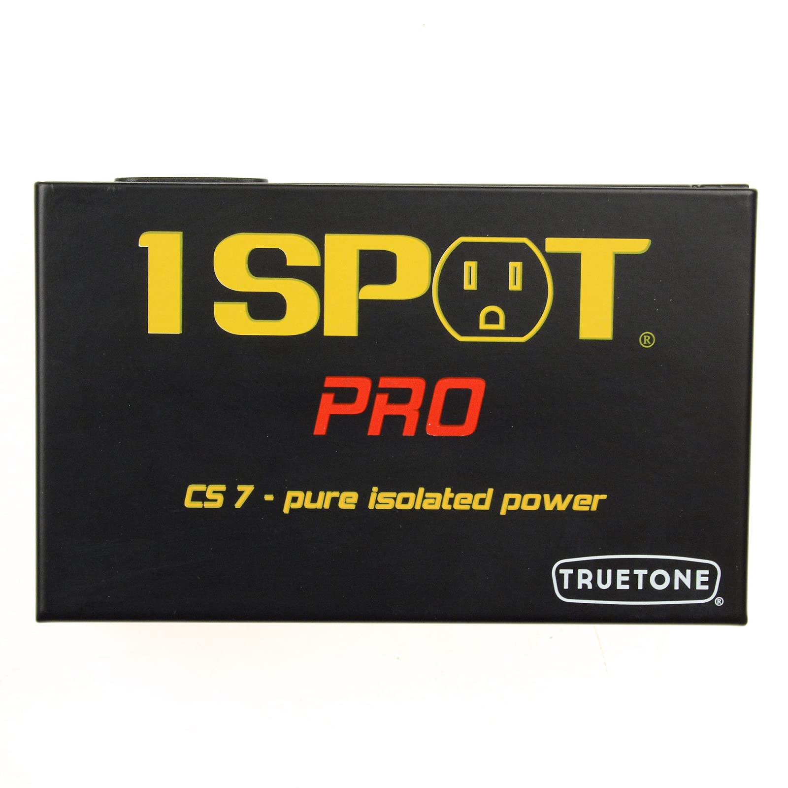 Truetone 1 SPOT PRO CS7 7-output Guitar Pedal Power Supply and Hosa IRG-600.5 Low-Profile Right Angle Guitar Patch Cables (6 Pieces), Black