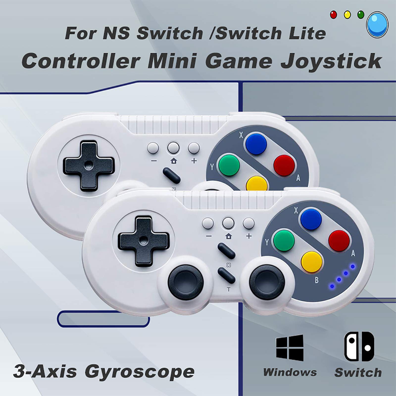 PowerLead Controller for Switch Pro, Wireless Pro Game Controller for Switch Console, Classic Gamepad for OLED/Windows PC, with Gyro Supports Dual Vibration Turbo Function