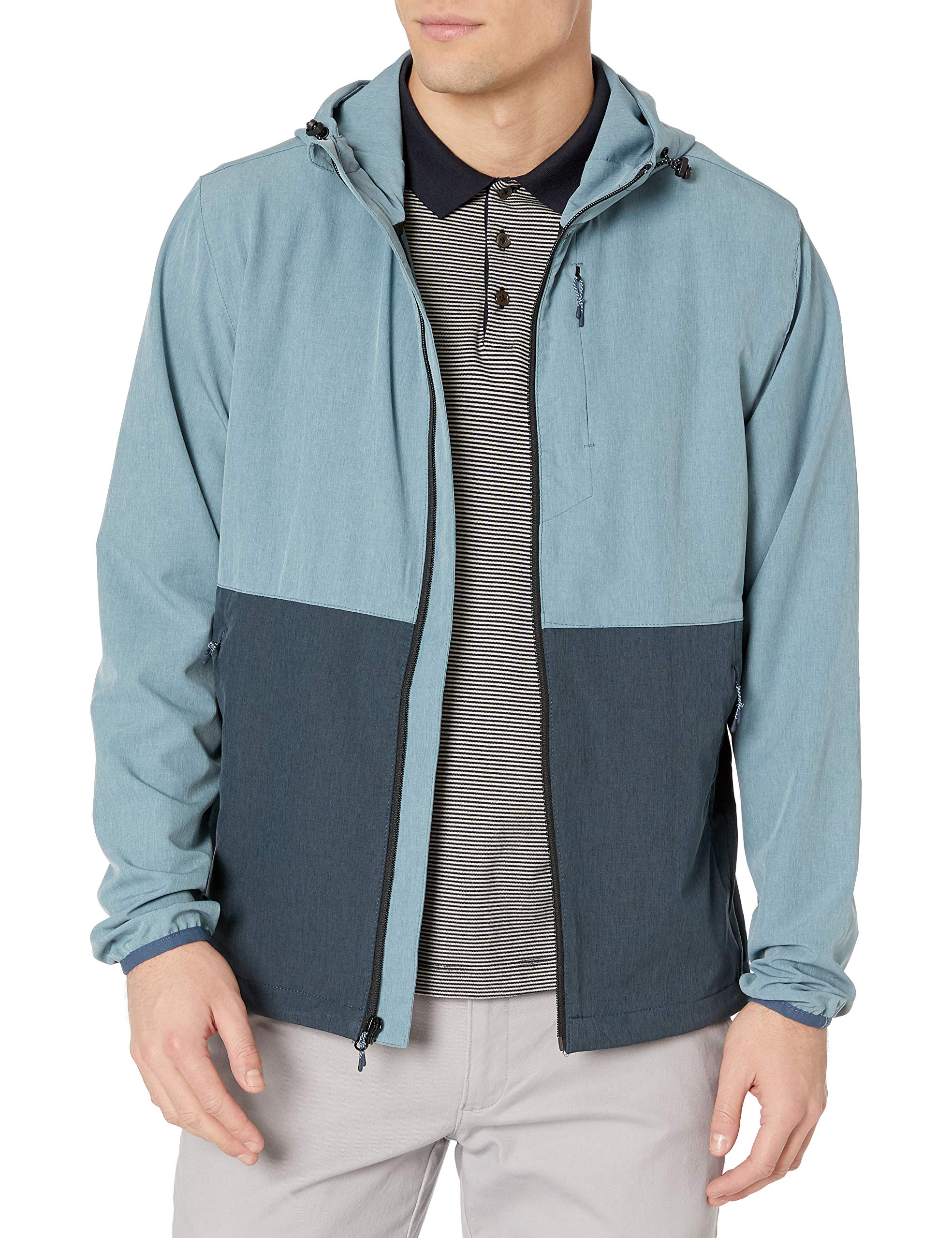 Rip Curl Men's Elite Anti Series Water Resistant Hooded Wind Breaker, Blue 20, Large