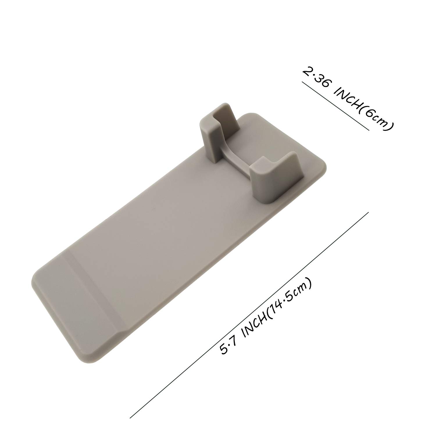 Self Adhesive Wall Mount Holder Silicone Waterproof Razor Organizer Razor Bathroom Storage Rack Compatible with Most of Men's Razors Gillette Billie Schick Men's Razor -2 Pack Gray