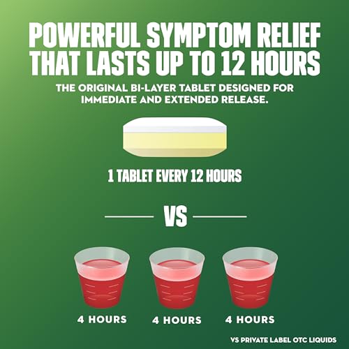 Mucinex DM 12Hr Maximum Strength Chest Congestion & Cough Medicine For Adults, Cold And Cough Medicine for Excess Mucus Relief, 1200 mg Guaifenesin & 60 mg Dextromethorphan HBr, 28 Bi-Layer Tablets
