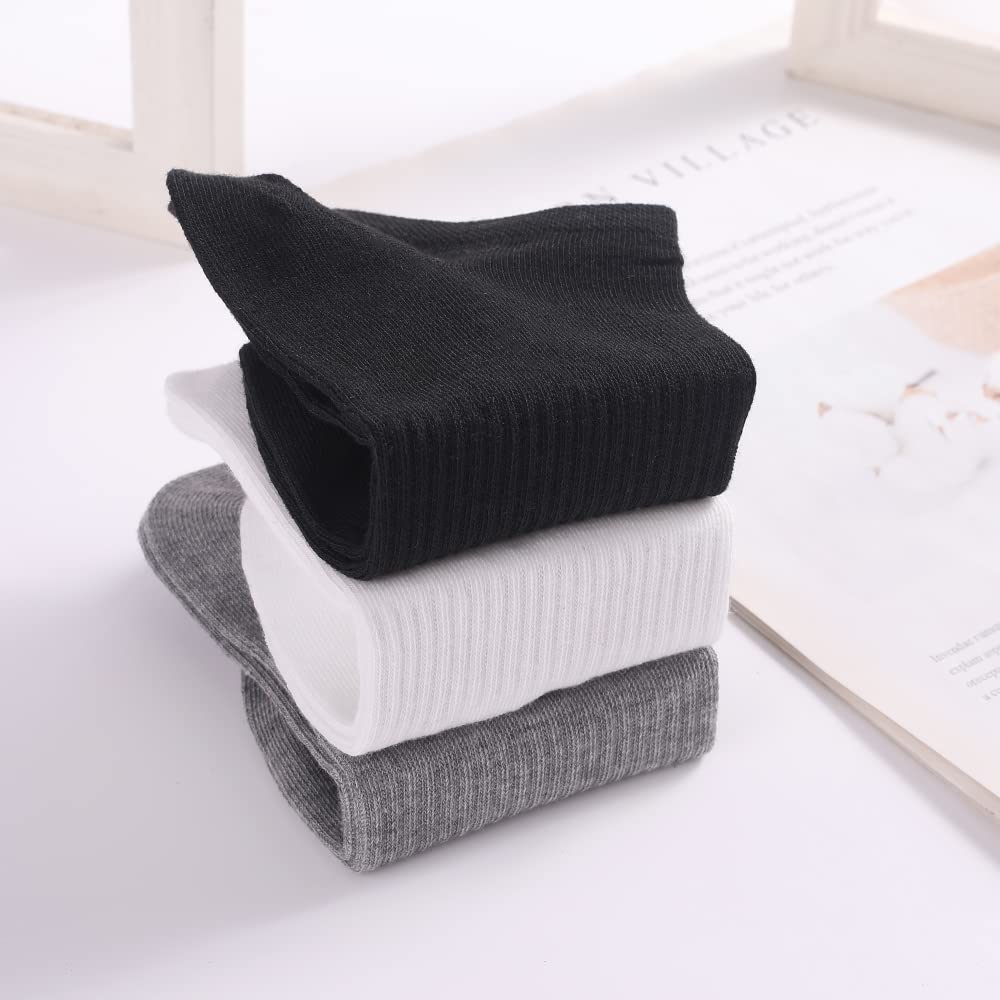TAKIYA No Shows Socks Men,Low Cut Short Bombas Socks For Men 3 Pairs Ankle Running Breathable Size 7-10/10-13 (US 10-13, Black+White+Grey)