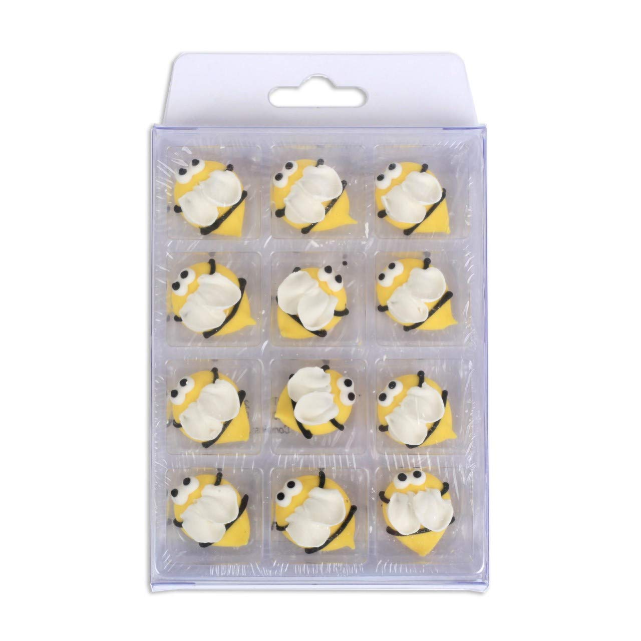 Oasis Supply Edible Fun Shapes | Sugar Hand Painted Cupcake Toppers (Bumble Bee Royal, 12 Count)