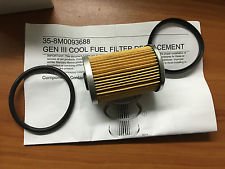 OEM MERCURY MERCRUISER QUICKSILVER GEN III GEN 3 COOL FUEL MODULE FILTER SET : 35-892665 & 35-8M0093688