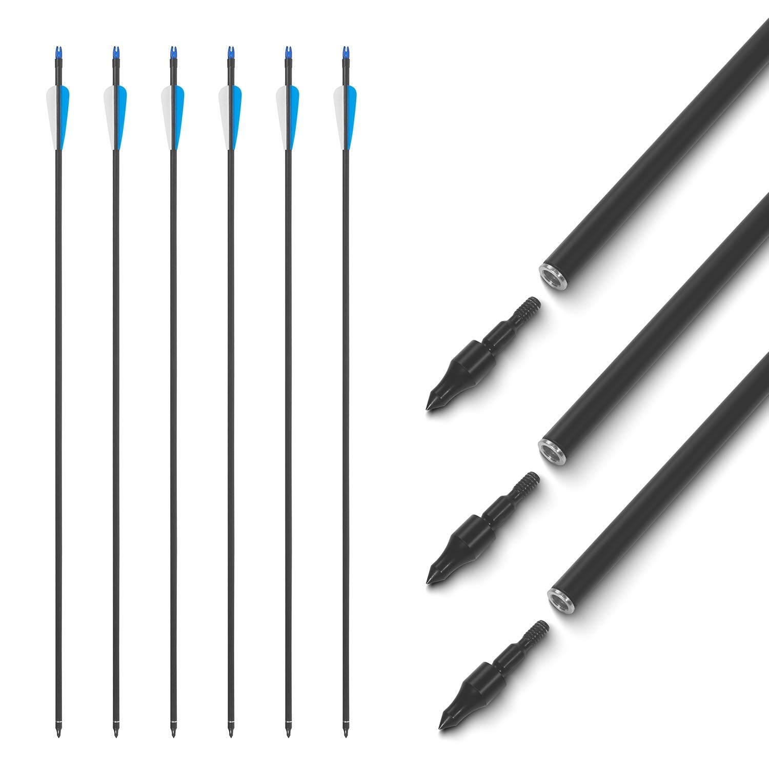 NiY Takedown Recurve Bow and Arrow Set Hunting Longbow Archery Bow and Arrow for Adults 30-40lbs (Vulture, 30lb)