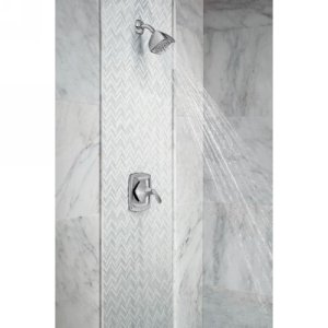 Moen Voss Brushed Nickel Posi-Temp Posi-Temp Pressure Balancing Shower Trim Kit, Valve Required, T2692BN