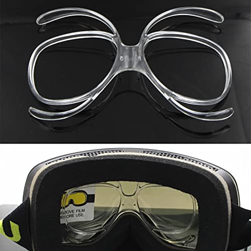 Snowboard Goggles Skiing Eyewear Inner Frame TR90 Ski Goggles Rx Insert Flexible Prescription Snowboarding Glasses Myopia Frame For Ski Sports Ski Goggles (Color : White)