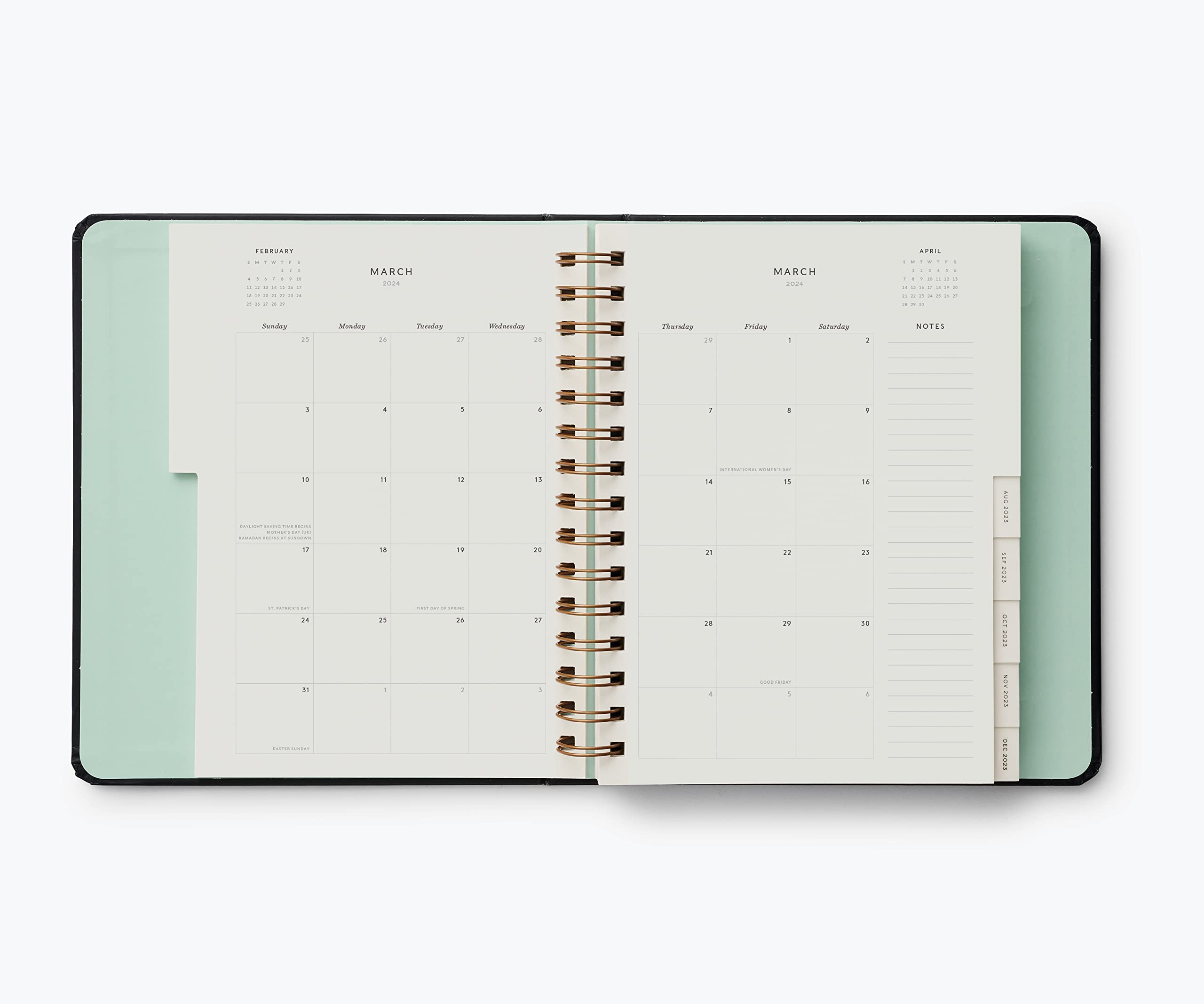 RIFLE PAPER CO. 2024 Flores 17-Month Covered Planner - Aug 2023-Dec. 2024, Weekly and Monthly Pages, Includes Inspirational Quotes, Sticker Sheets, and Illustrated Endpapers