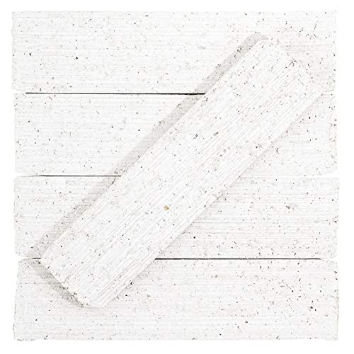 Rhythmic Stroke Matte White 2 in. x 9 in. Glazed Clay Subway Tile (30 Pieces 4.63 Sq. Ft. / Case)