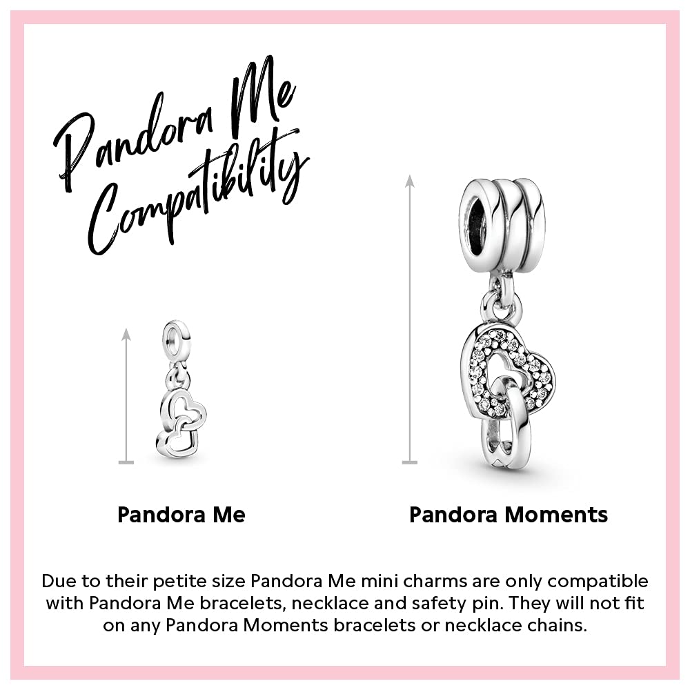 Pandora ME Compatible Charm Jewelry | Smiley Dangle | Limelight Yellow Crystal | Sterling Silver | Pandora ME Styles ONLY