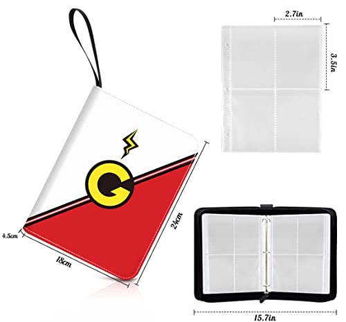 Trading Card Binder, 4 Pocket Card Storage Collector Holder Binder Fits 400 Cards For Cards