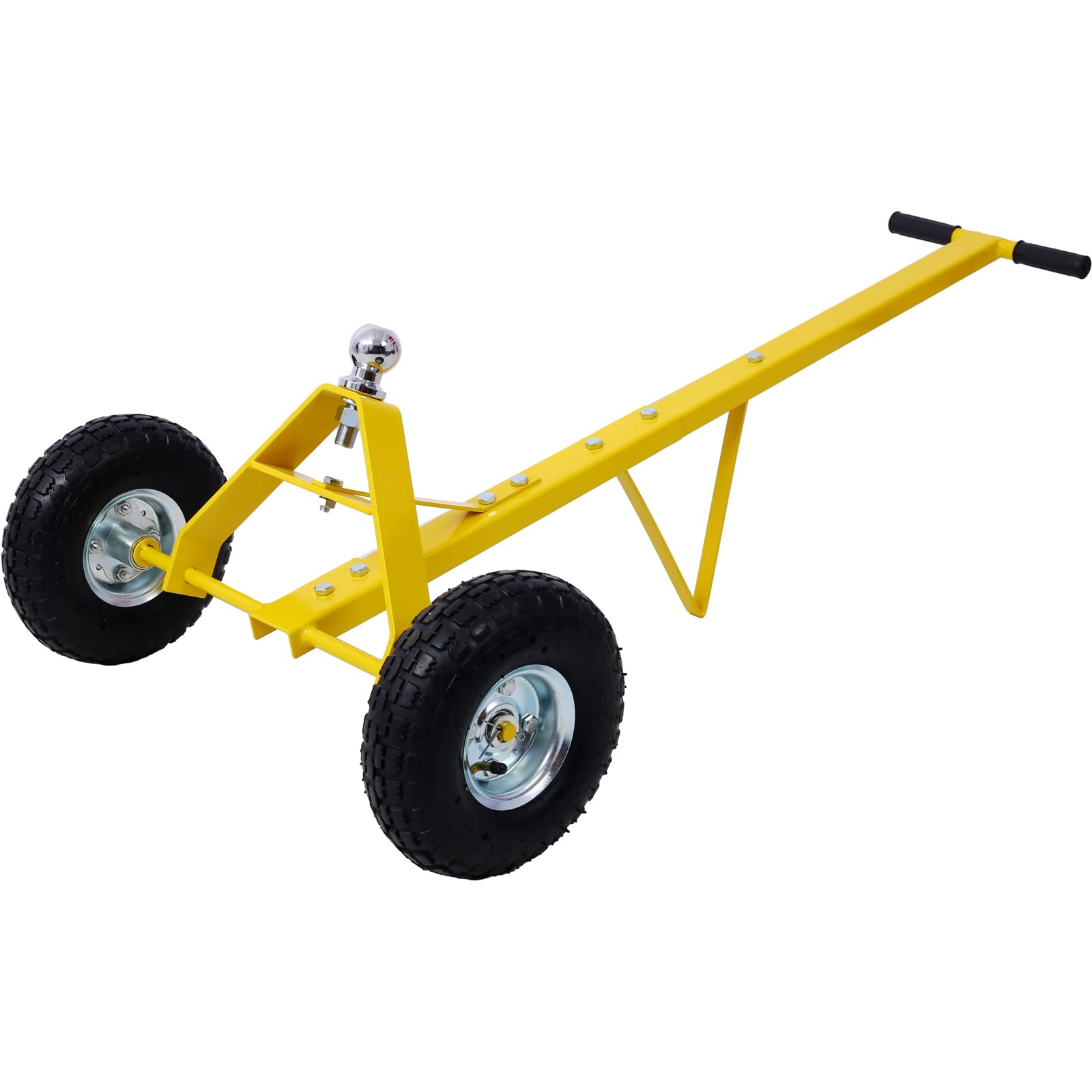 Miscoos Trailer Dolly with Pneumatic Tires - 600 Lb. Maximum Capacity,Yellow Color
