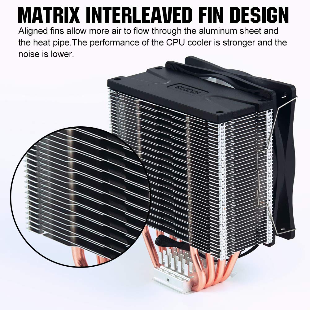 PCCOOLER X4S CPU Cooler, High Performance RGB CPU Air Cooler with Silent 120mm PWM Fan, 145W TDP, 4 Copper Direct Contact Heat Pipes for AMD Ryzen/Intel (AM4 Compatible)